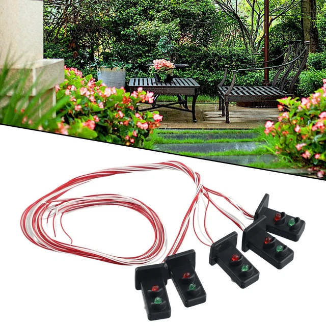 20MM TRAFFIC LIGHTS Railroad Dwarf Signal Resistors Sand Table Model ...