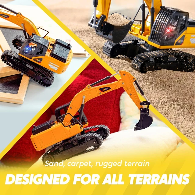 JOYIN REMOTE CONTROL Excavator RC Digger Tractor Toys for Boys, 2.4Ghz ...