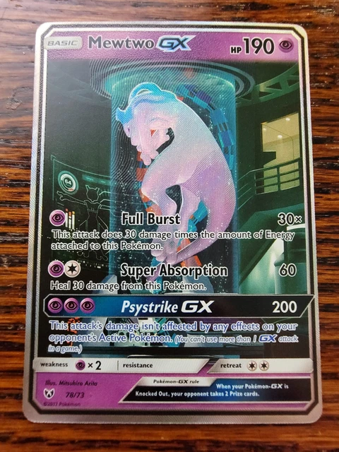 MEWTWO GX (SECRET Shining) 78/73 Shining Legends Holo Pokemon 2017 NM £ ...