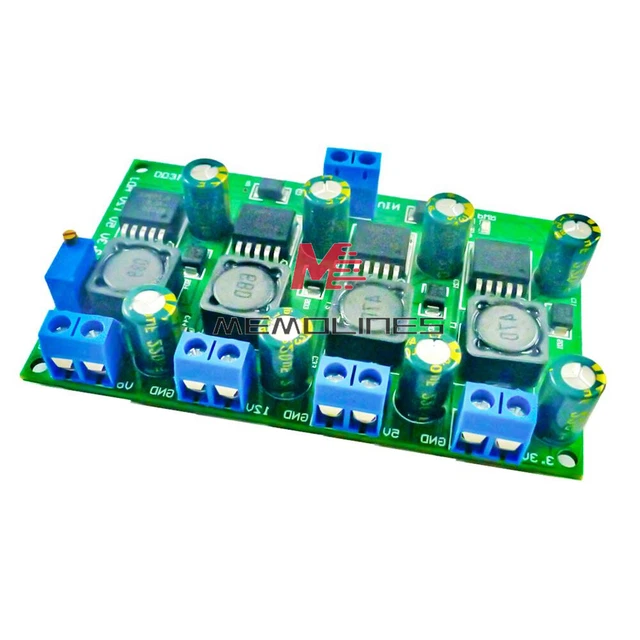 4 CHANNEL 3A DC-DC Step-Down Buck Converter Module 4.5-30V to 3.3V 5V ...