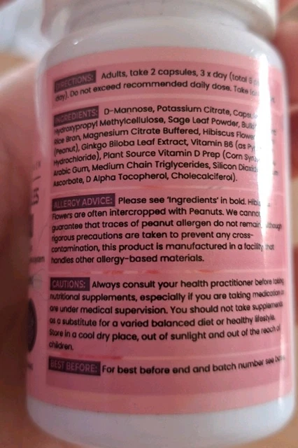 D-MANNOSE CAPSULES | Bladder Control & Urinary Tract Infection ...