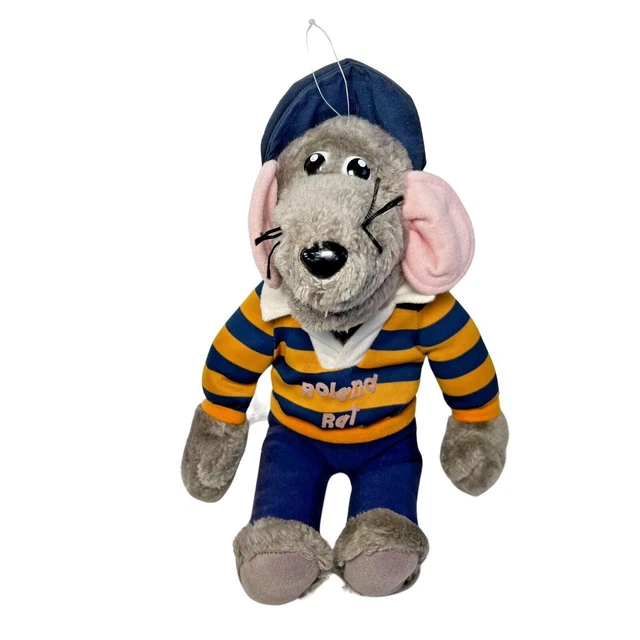 VINTAGE ROLAND RAT Soft Plush Toy Hasbro Superstar Breakfast TV ...