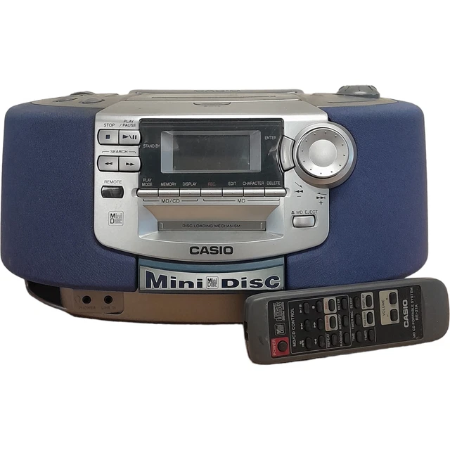CASIO ZD-1 VINTAGE Stereo Radio Boombox Rare Ghettoblaster Mini Disc Cd ...