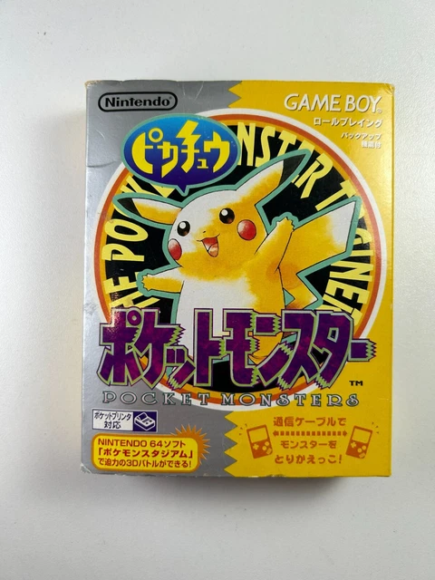 POKEMON GAME BOY Yellow Version Pikachu Japanese Complete Map + Box ...