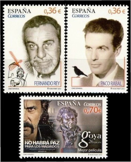 ESPAGNE 4720/22 2012 Cinéma Espagnol Fernando Rey Paco Rabal Acteurs ...