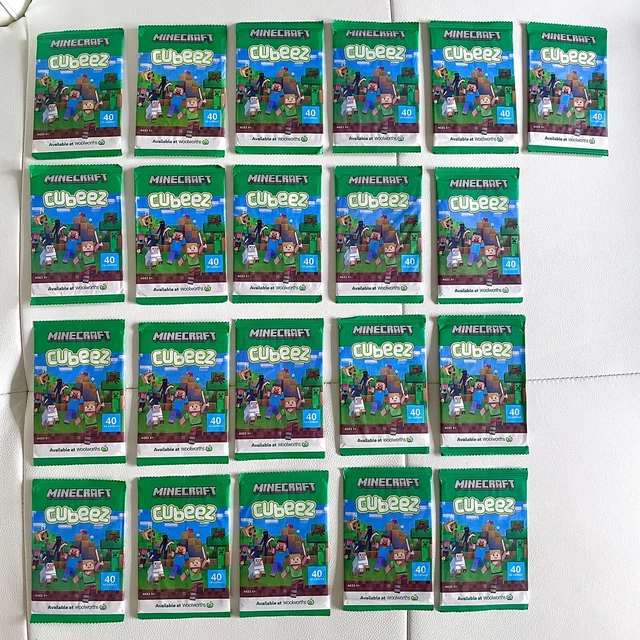 21 PACKS WOOLWORTHS Big W Minecraft Cubeez 2025 Sealed Unopened $20.01 ...