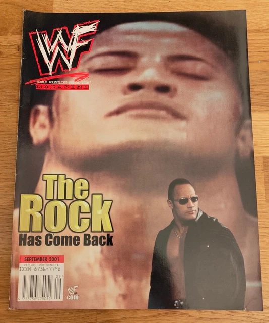 MAGAZINE - OFFICIAL WWE WWF Wrestling Magazine Sept 2001 The Rock He's ...