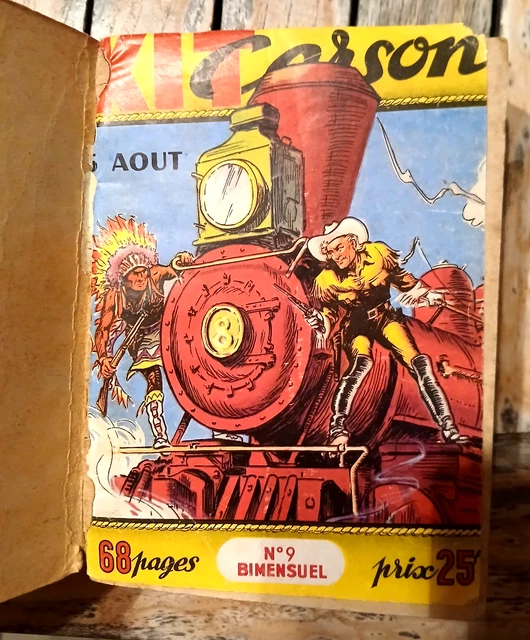 RARE RELIEE ALBUM reliure KIT CARSON n° 2 imperia 9.10.11.12.13.14.15 ...