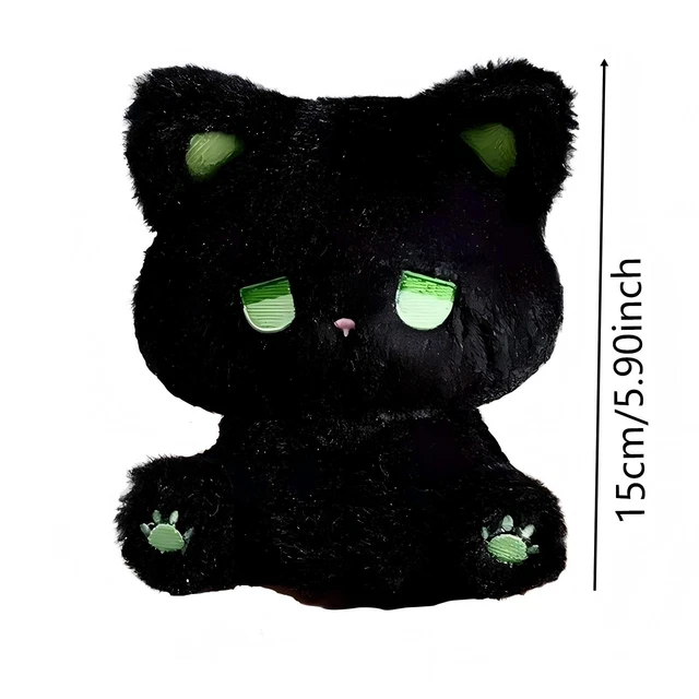 BLACK CAT PLUSH Soft Toy 15cm Cute Toy Stuffed Animal Gift for Kids Cat ...