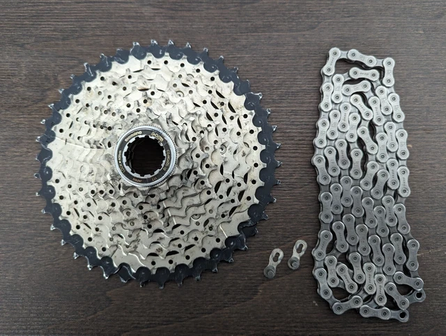 SHIMANO DEORE 10 Speed Cassette 11-42T Cs-hg500-10, With SRAM Chain ...