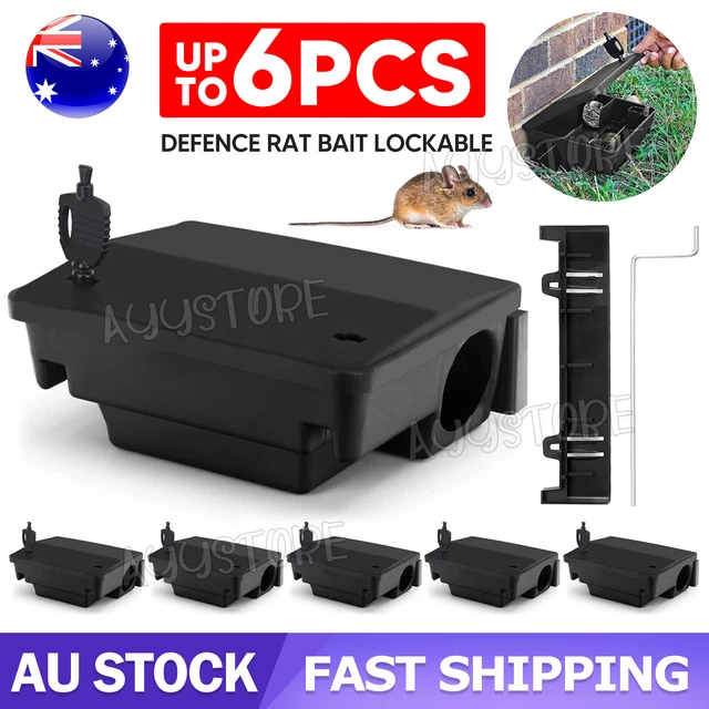 DEFENCE RAT BAIT Lockable Station Trap Rodent Poison Mouse Control Box ...