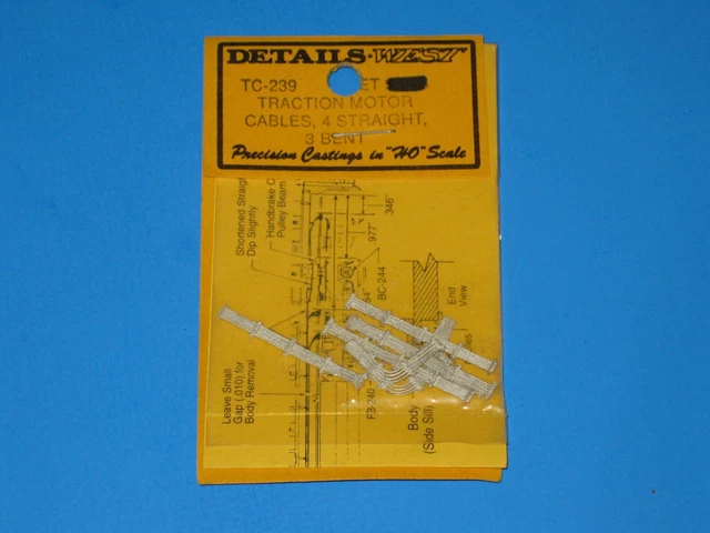 DETAILS WEST HO #TC-239, Traction Motor Cable Set, 4 Straight, 3 Bent ...