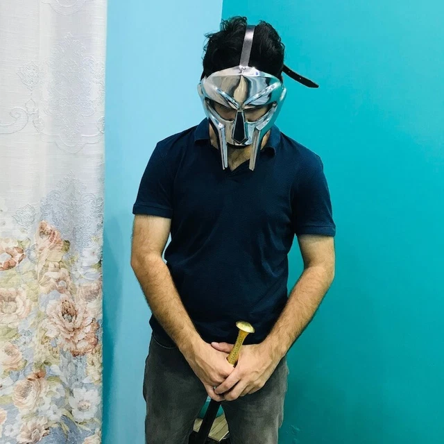 MF DOOM GLADIATOR Mask Mad Villain Mild Steel Face Armor Replica ...
