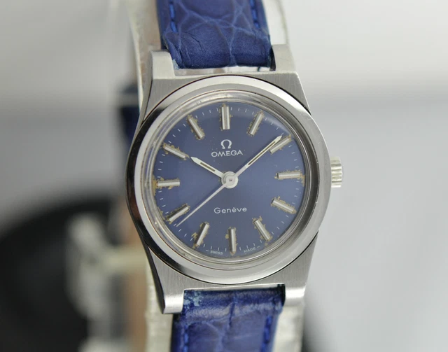 VINTAGE OMEGA GENEVE Lady 1974 Acciaio Manuale Calibro 635 Bellissimo ...