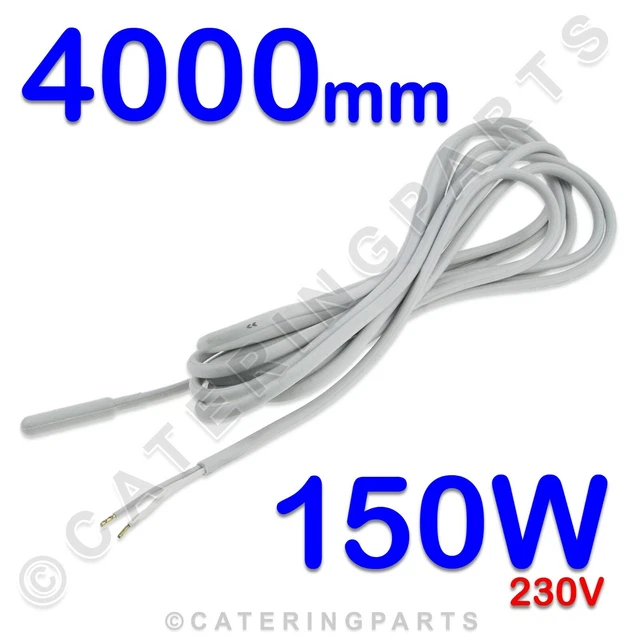 DRAIN HEATING ELEMENT WIRE 4000mm DEFROST HEATER CABLE 150W 230V FRIDGE ...