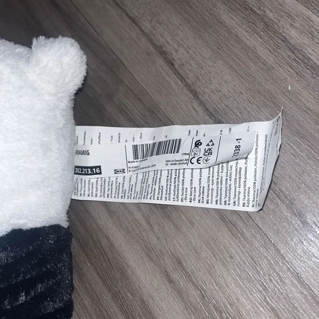 IKEA KRAMIG PANDA Bear Soft Toy Plush Cuddly Toy White Black Wild ...
