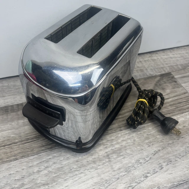 VTG TOASTMASTER TOASTER Chrome Art Deco Daisy Pattern 1B6 1930s ...