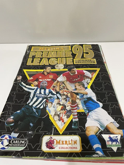 MERLIN PREMIER LEAGUE 1995 football sticker album 75% complete sold as ...