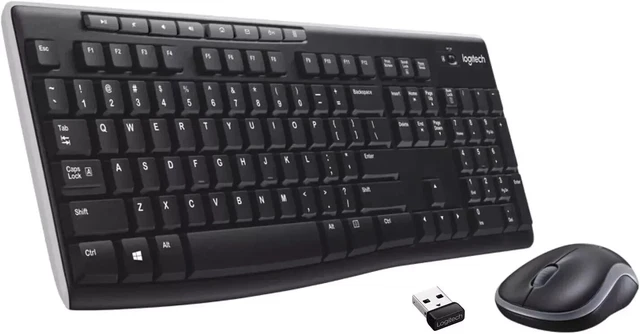LOGITECH MK270 WIRELESS Keyboard & Mouse Combo Full-Size UK Numeric ...