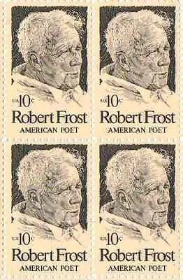 1974 ROBERT FROST Block of 4 10c Postage Stamps, Sc#1526, MNH, OG $2.95 ...