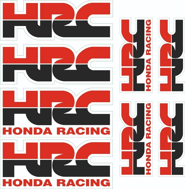 HRC HONDA RACING Motorcycle 6 Decals Laminated Stickers Set CBR ...
