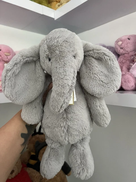 JELLYCAT BASHFUL LUXE Elephant Thuddeus - medium - BNWT £45.00 ...