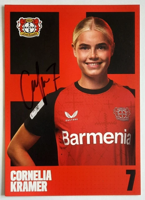CORNELIA KRAMER AUTOGRAMMKARTE Saison 2024/2025 Bayer 04 Leverkusen ...
