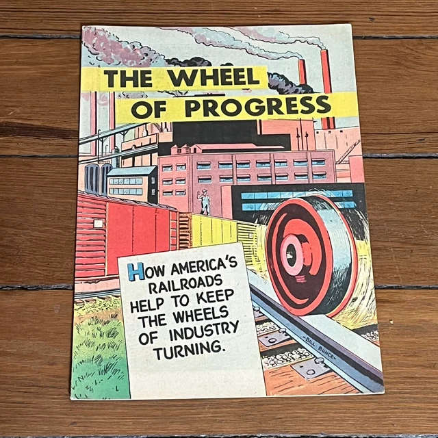 THE WHEEL OF Progress Vintage Railroad 1957 Comic Book VF £4.97 ...