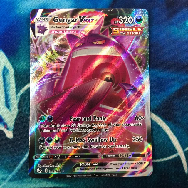 GENGAR VMAX - 157/264 - Full Art Ultra Rare Fusion Strike - Pokemon ...