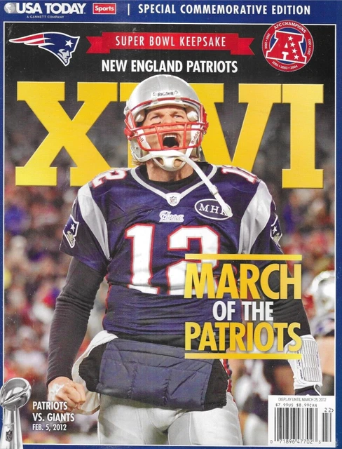 NEW ENGLAND PATRIOTS Magazine Football Super Bowl Keepsake Tom Brady ...