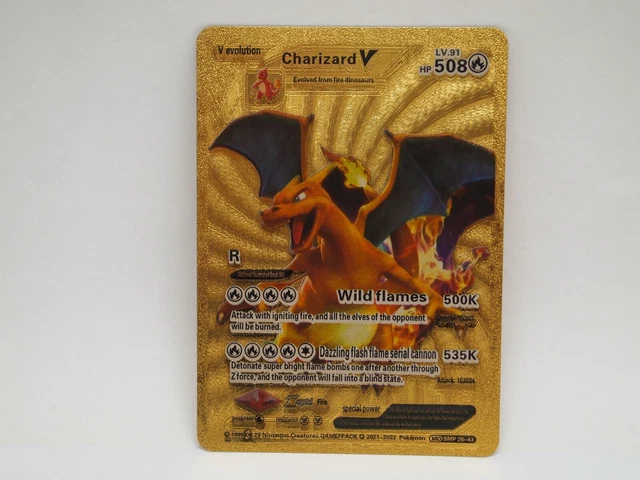 POKEMON CHARIZARD V 508HP Gold Foil Fan Art Card SMP 26-43 £2.41 ...