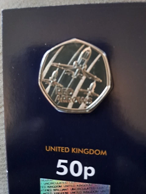 RARE COLLECTABLE COIN 2025 " RED ARROWS " CERTIFIED BU 50p £13.19 - PicClick UK