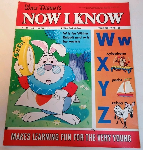 MAGAZINE - VINTAGE Magazine Walt Disney's Now I Know No. 23 10 mars ...
