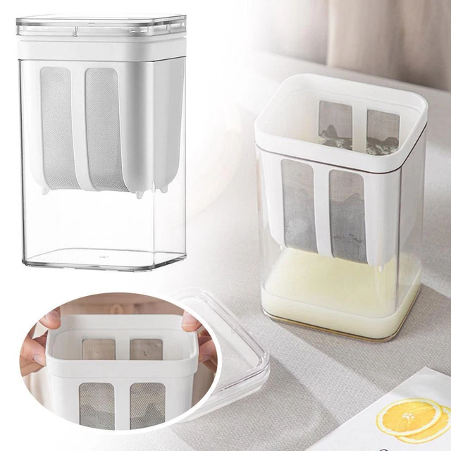 YOGURT STRAINER FOOD Strainer Bean Milk Filter Cup with Stainless Steel ...