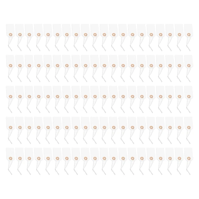 100PCS PRICE TAGS With Pre Strung Loop Strings Small White Marking Tags ...