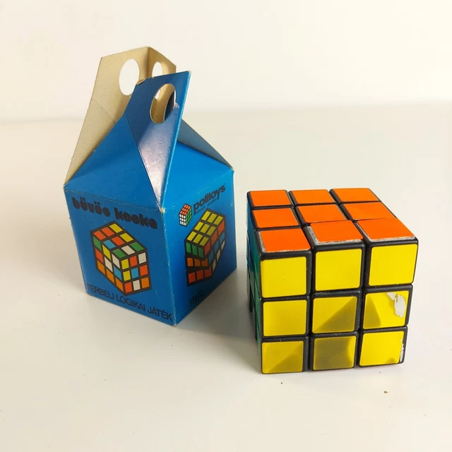 ORIGINAL VINTAGE RUBIK'S Cube in Box Politoys TRIAL 1980s Hungary W ...