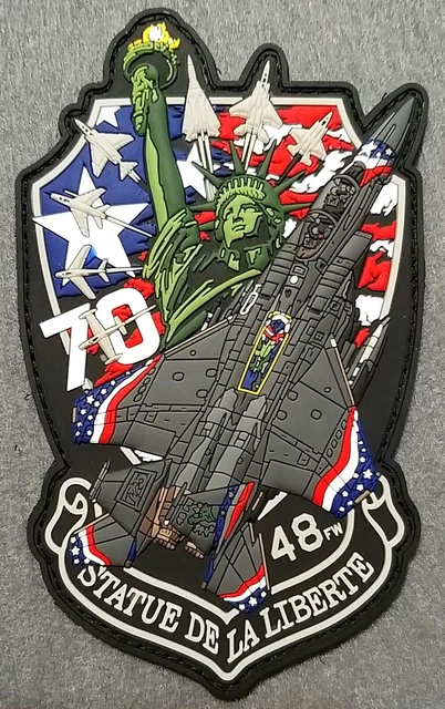 USAF 48TH FIGHTER Wing F-15 Eagle RAF Lakenheath PVC Patch w/Velkro £15 ...