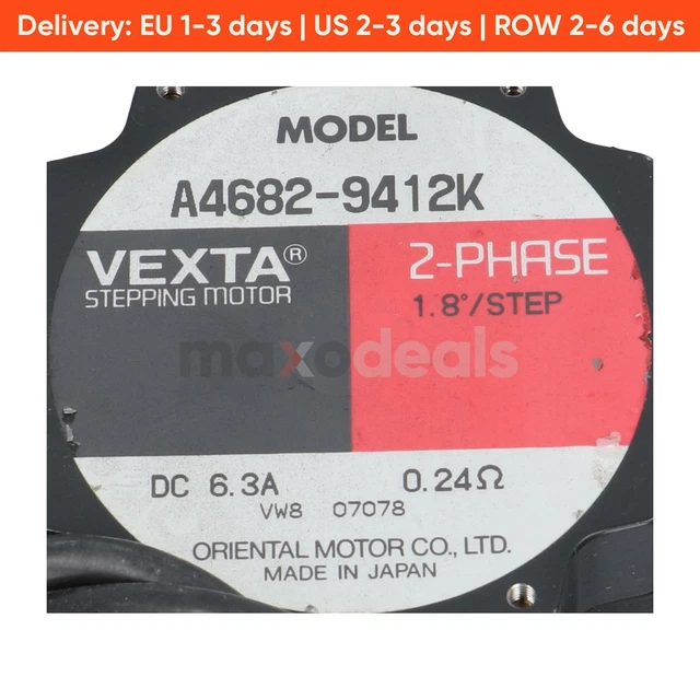 VEXTA A4682-9412K ORIENTAL Motor Dc 6.3A 2Phase 1.8/Step Used UMP EUR 168,17 - PicClick DE