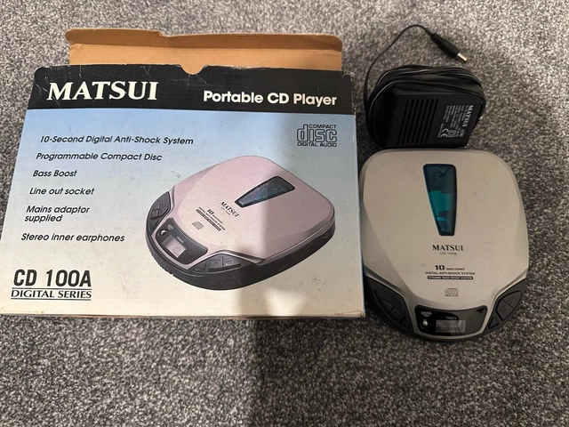 VINTAGE MATSUI PERSONAL Portable CD Player Model No CD100A- see ...