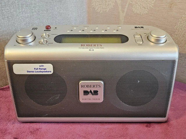 ROBERTS RADIO RD-20 Gemini DAB FM RDS Portable Radio with Power Supply ...