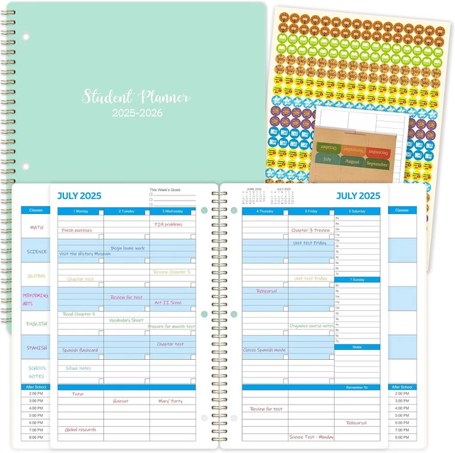 STUDENT PLANNER 2025-2026 - School 2025-2026 Planner with Customized ...