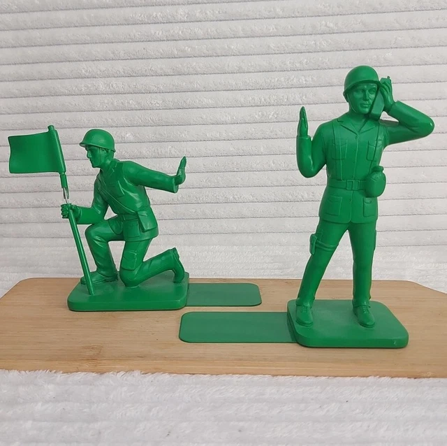 TOY STORY GREEN Army Men Figure Bookends 18 cm - Rare Animation ...