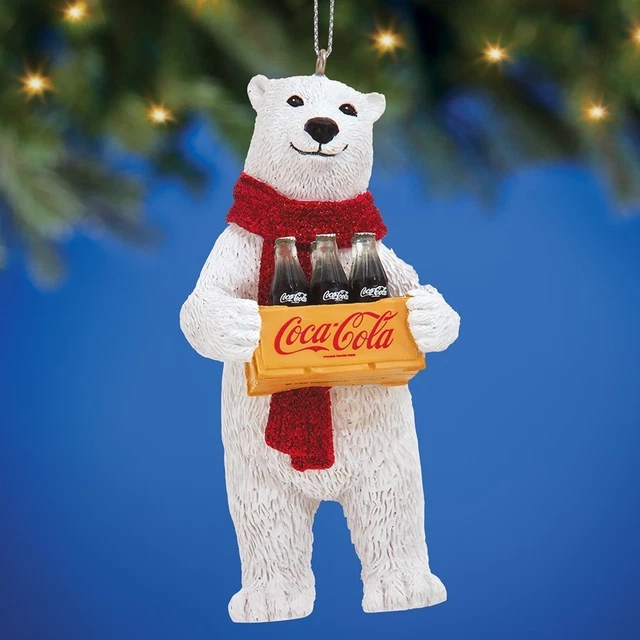 ORNEMENT DE NOËL Coca-Cola Ours Polaire Avec 6 Paquet De Bouteilles ...