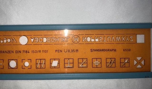 10. STANDARDGRAPH SCHABLONE DIN 7184 Form- u. Lagetoleranzen ISO/R1101 ...