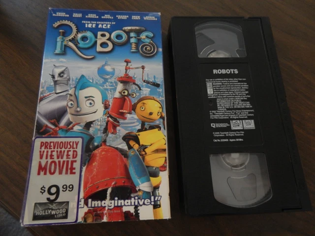 ROBOTS CARTOON VHS 2005 Late Release Childrens Movie Halle Berry Drew ...