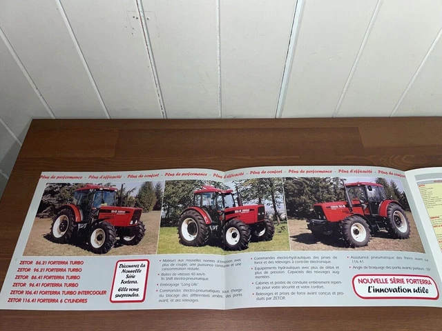BROCHURE PROSPEKT PROSPECTUS GAMME TRACTEUR ZETOR FORTERRA tractor-traktor-ursus EUR 6,99 ...