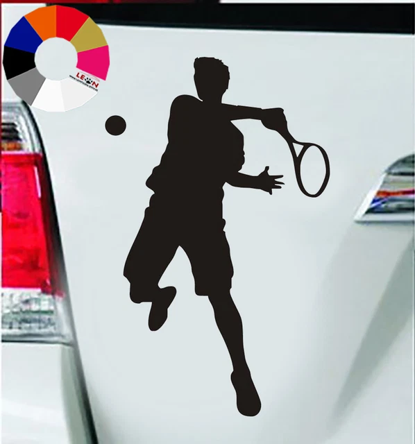 TENNIS - CAR sticker - car tattoo - wall tattoo approx. 8.5x13.5 cm # 6 ...