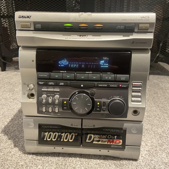 SONY HCD-RX77 DISC Ex-change Mini Hi-Fi Component System Cd Cassette ...
