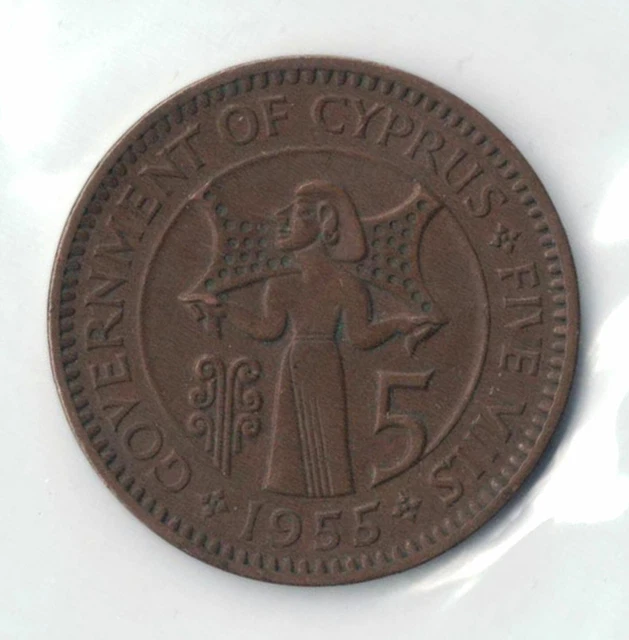 CYPRUS COINS - 5 Mils 1955 *936 $2.99 - PicClick CA