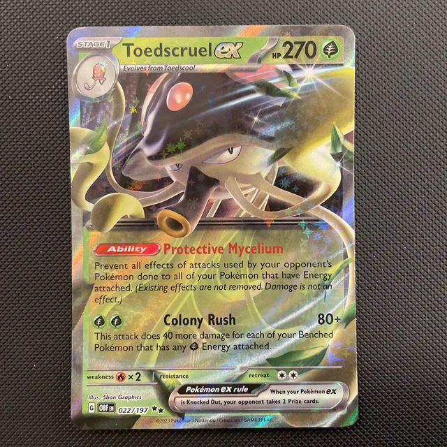POKÉMON TCG TOEDSCRUEL ex Sv03: Obsidian Flames 022/197 Holo Double ...